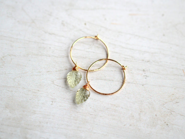 Palm Hoops - Prasiolite - Saressa Designs®