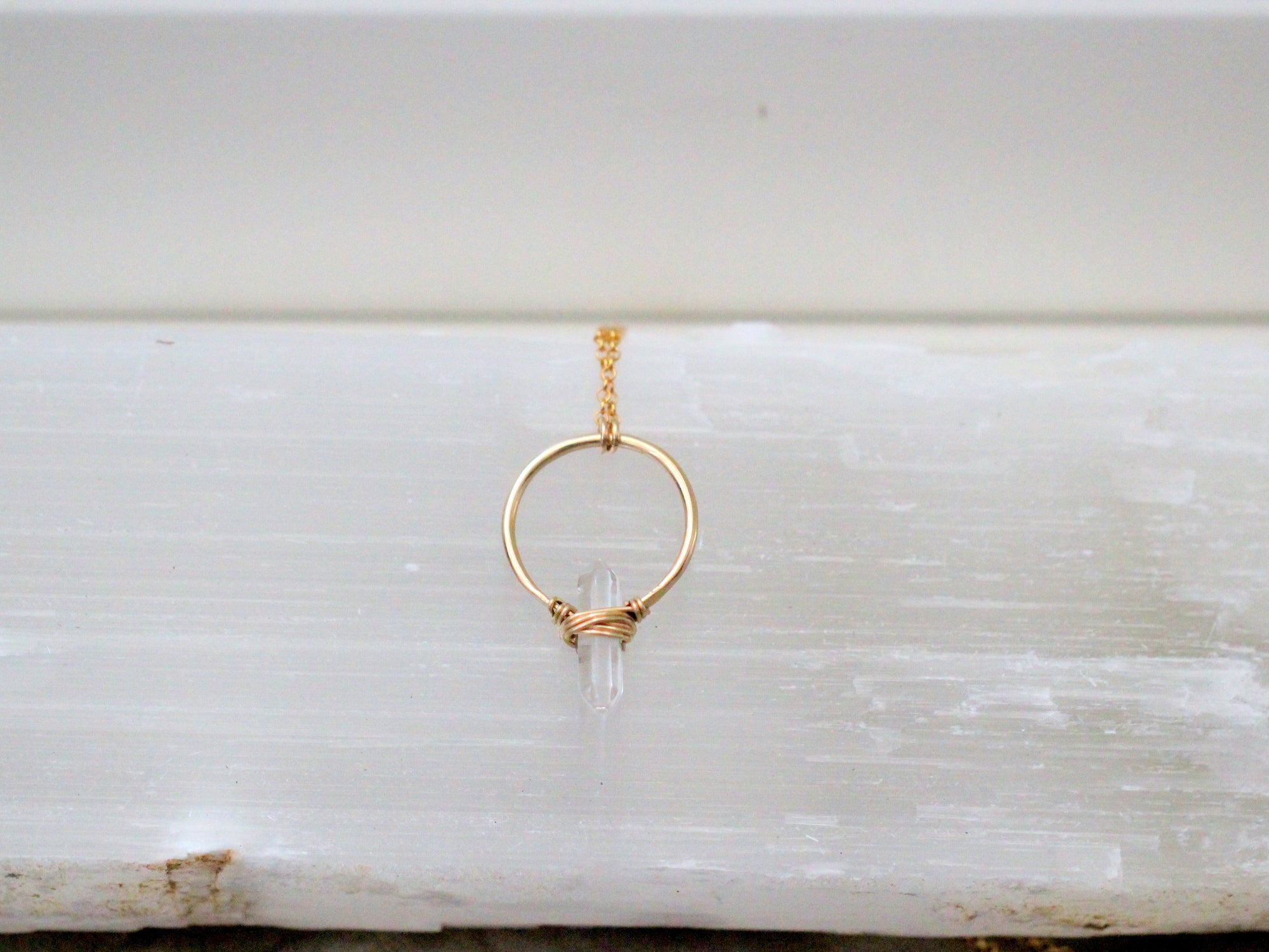 Crest Necklace - Crystal Quartz - Saressa Designs®