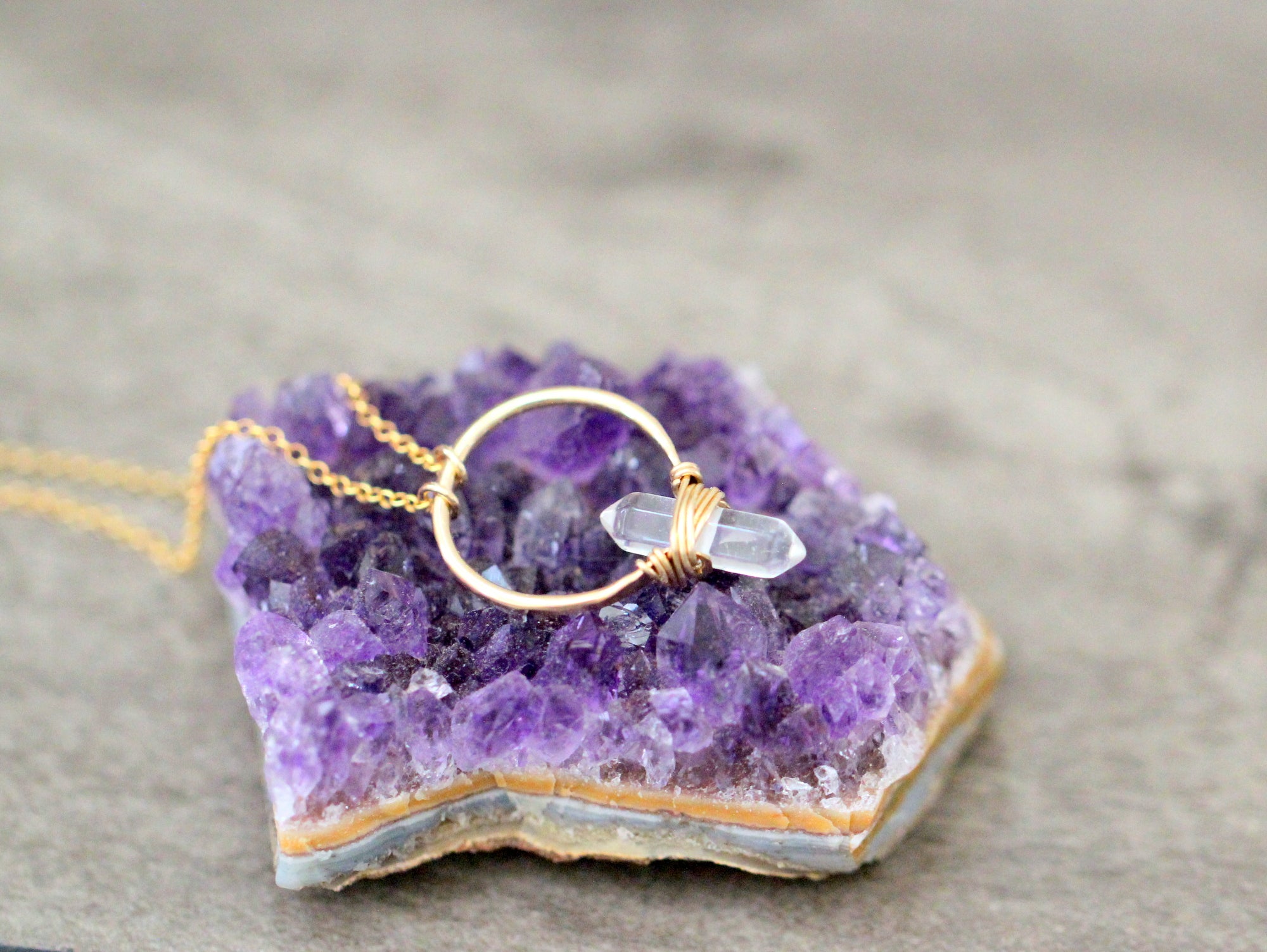 Crest Necklace - Crystal Quartz - Saressa Designs®