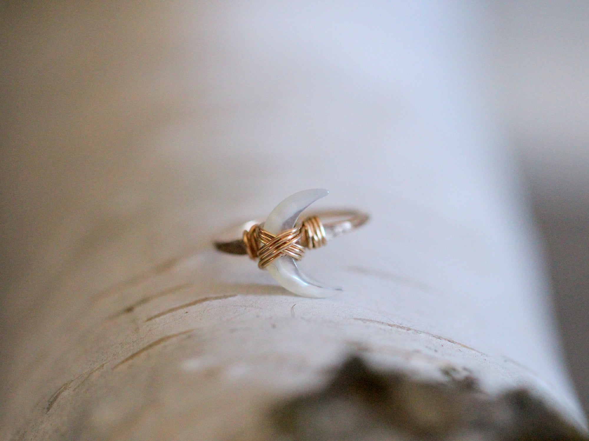 Moonbeam Ring - Mother of Pearl - Saressa Designs®